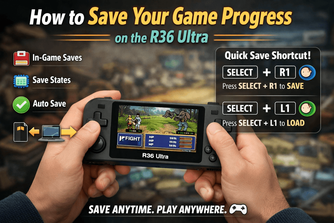 How to Save Your Game Progress on the R36 Ultra | KrabGame